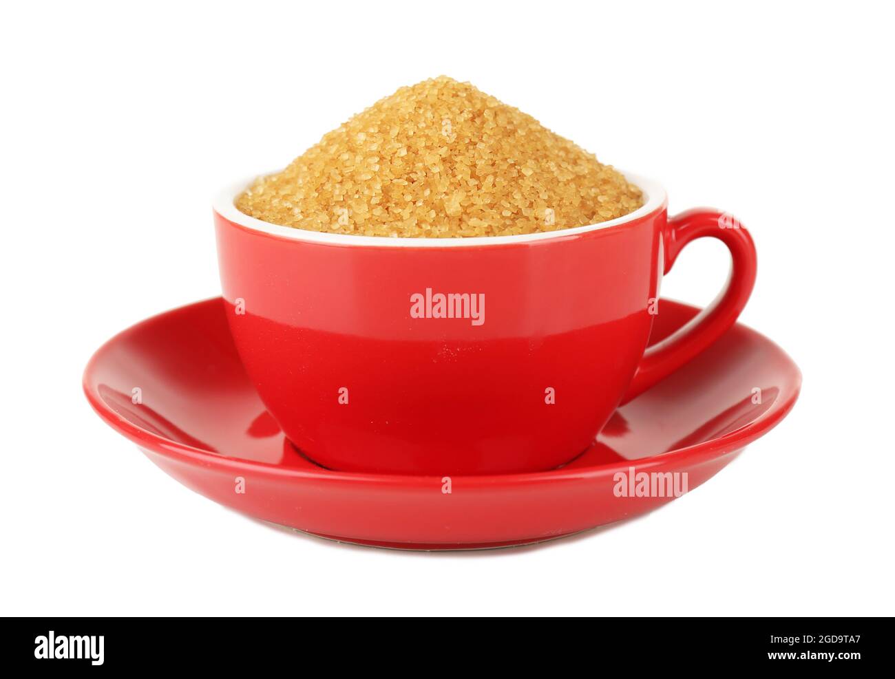 Sugar in cup isolated on white Stock Photo - Alamy