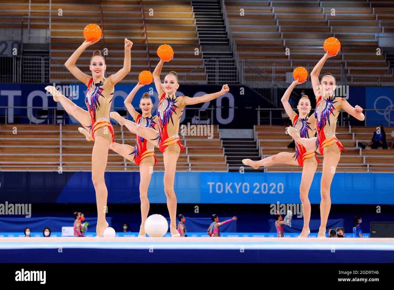Tokyo, Japan. 8th Aug, 2021. Belarus team group (BLR) Rhythmic ...