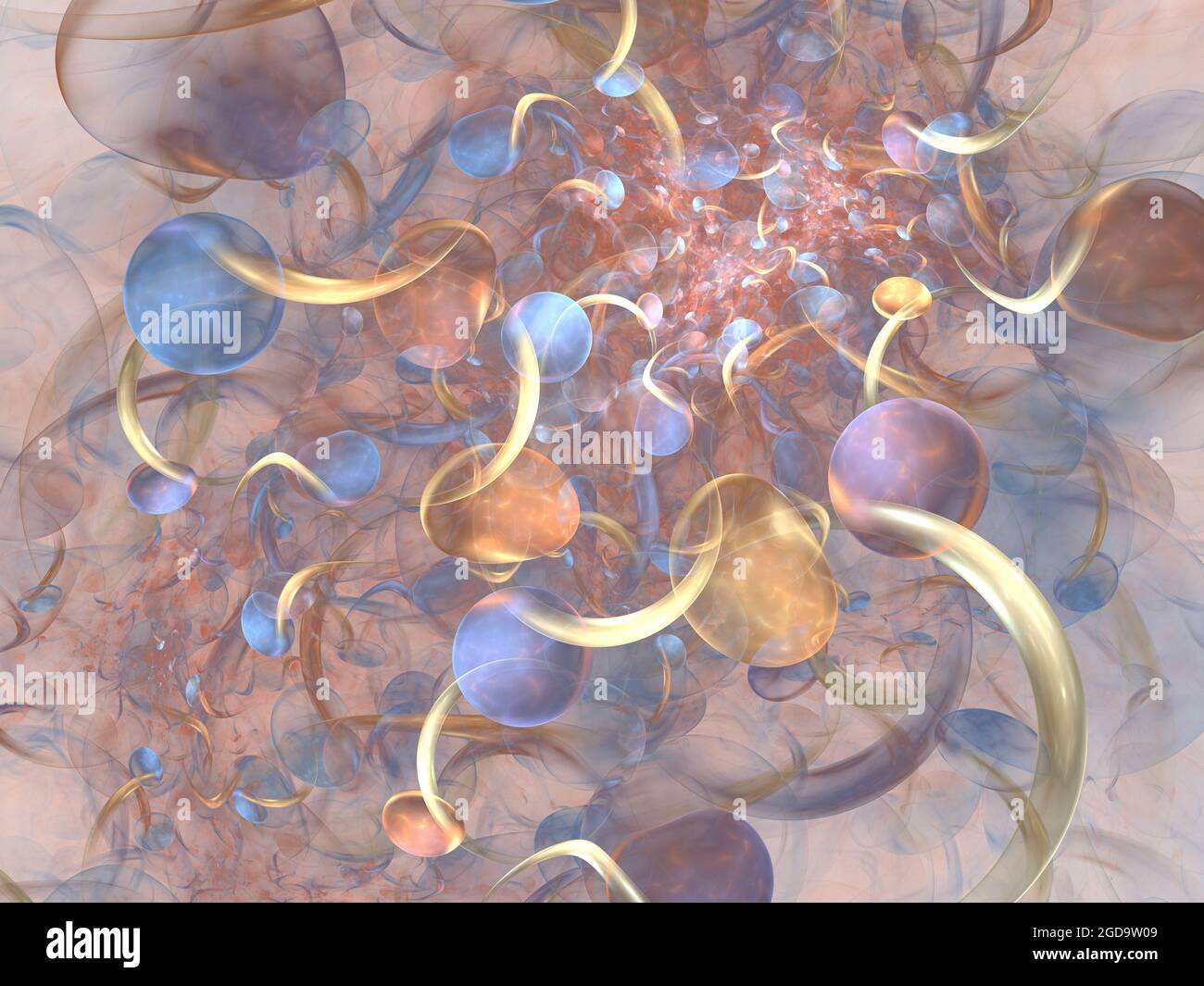 Fractal Elegant Ribbon Ornament Background. Abstract fractal Spiral ...