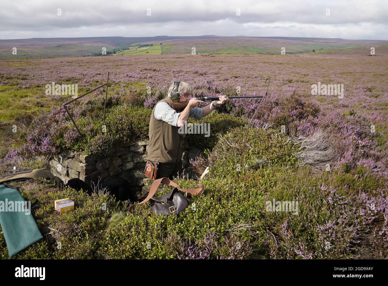 A shooting party on the moors in North Yorkshire, as the Glorious 12th ...
