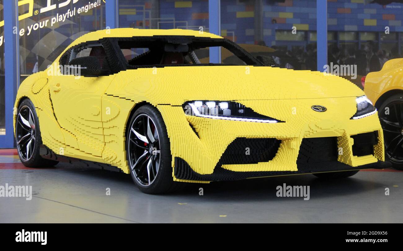 Photo taken on Aug. 12, 2021, shows a life-size Lego model of Toyota ...
