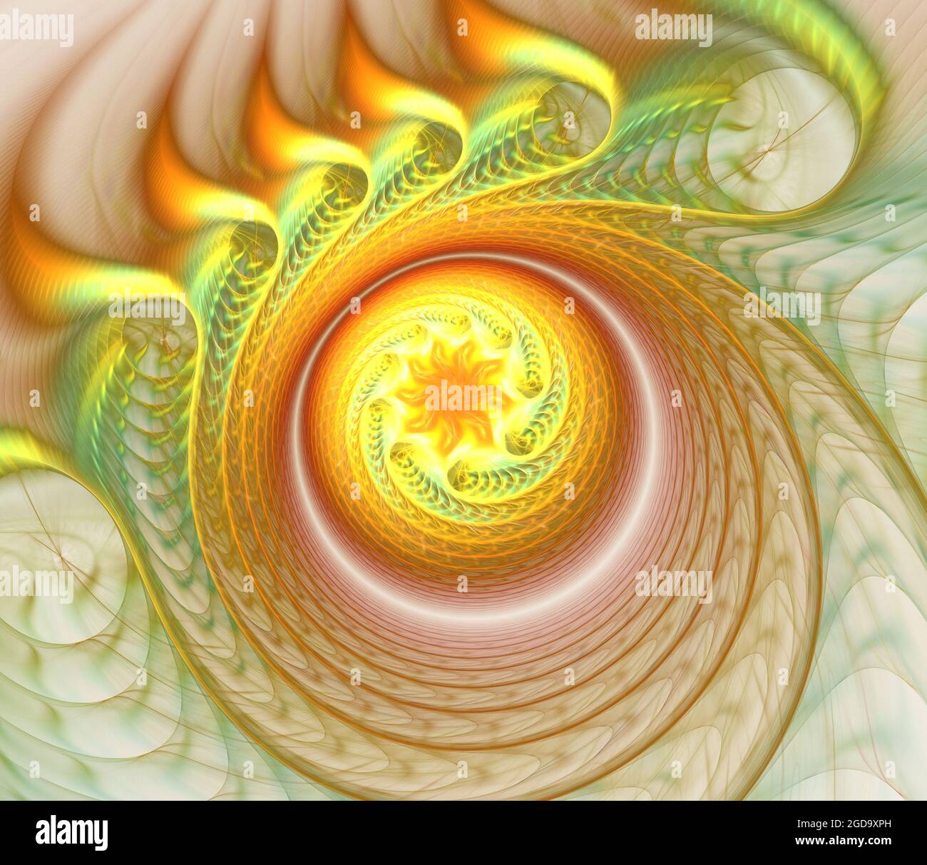 A glowing fractal design that works great as a background. Recursive ...