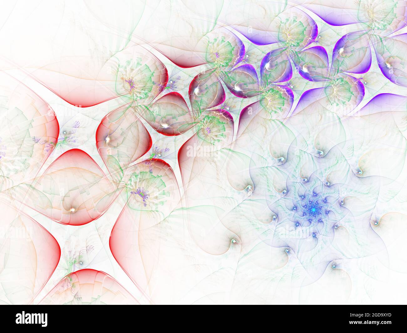 Beautiful fractal floral art. Computer generated graphics. Abstract ...