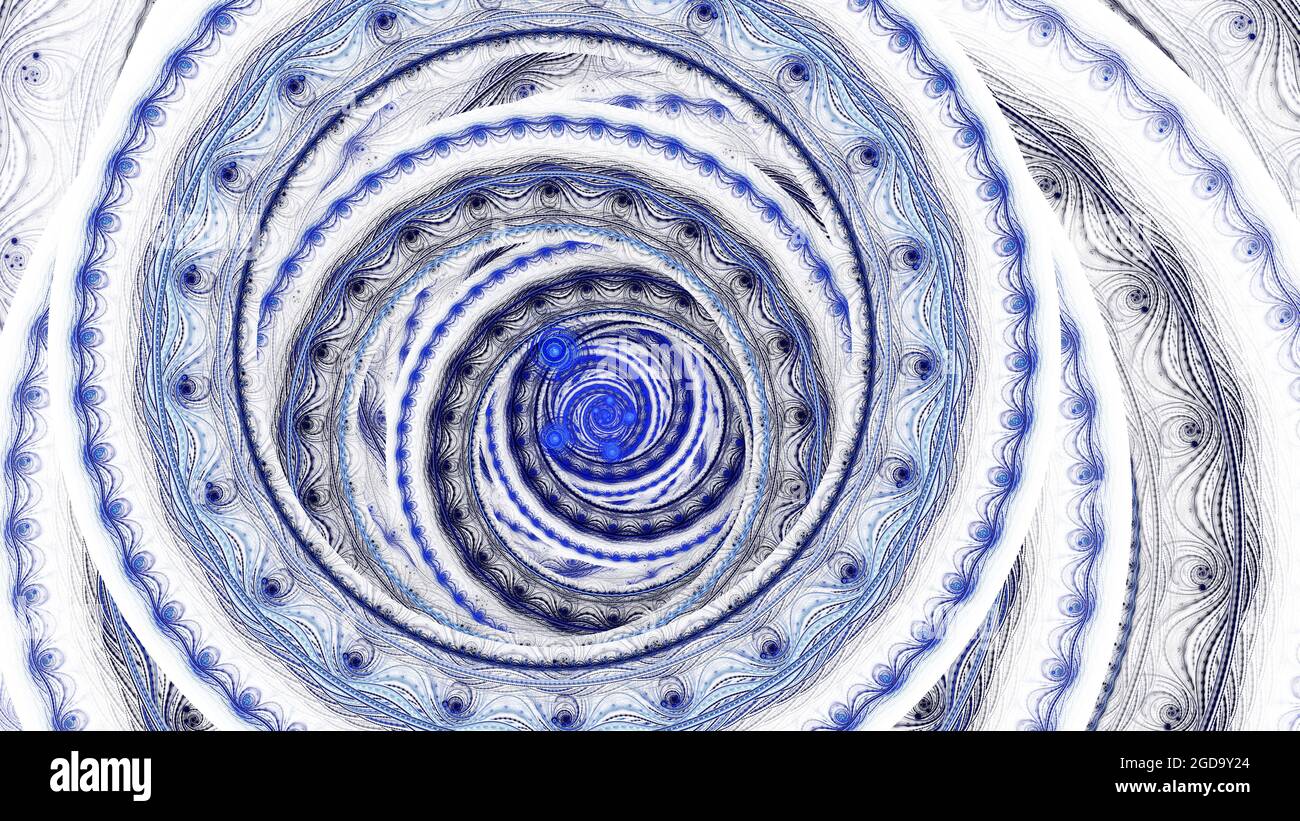 Abstract fractal shape. Infinite spiral. Mysterious psychedelic ...