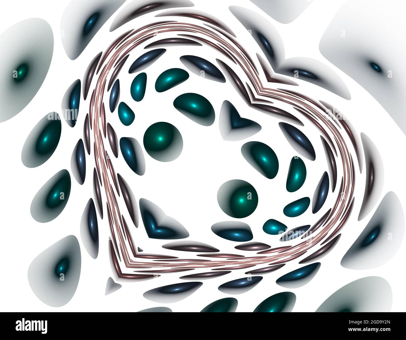 Imitation of a heart. Abstract fractal background. Illustration of a ...