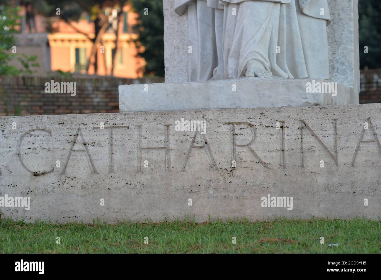 Cathrina Statue of a Saint Rome Italy Stock Photo - Alamy