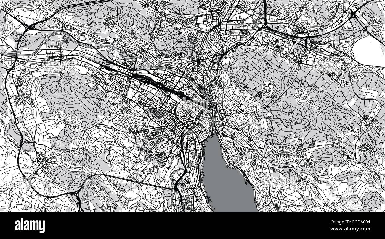 Map of zurich hi-res stock photography and images - Alamy
