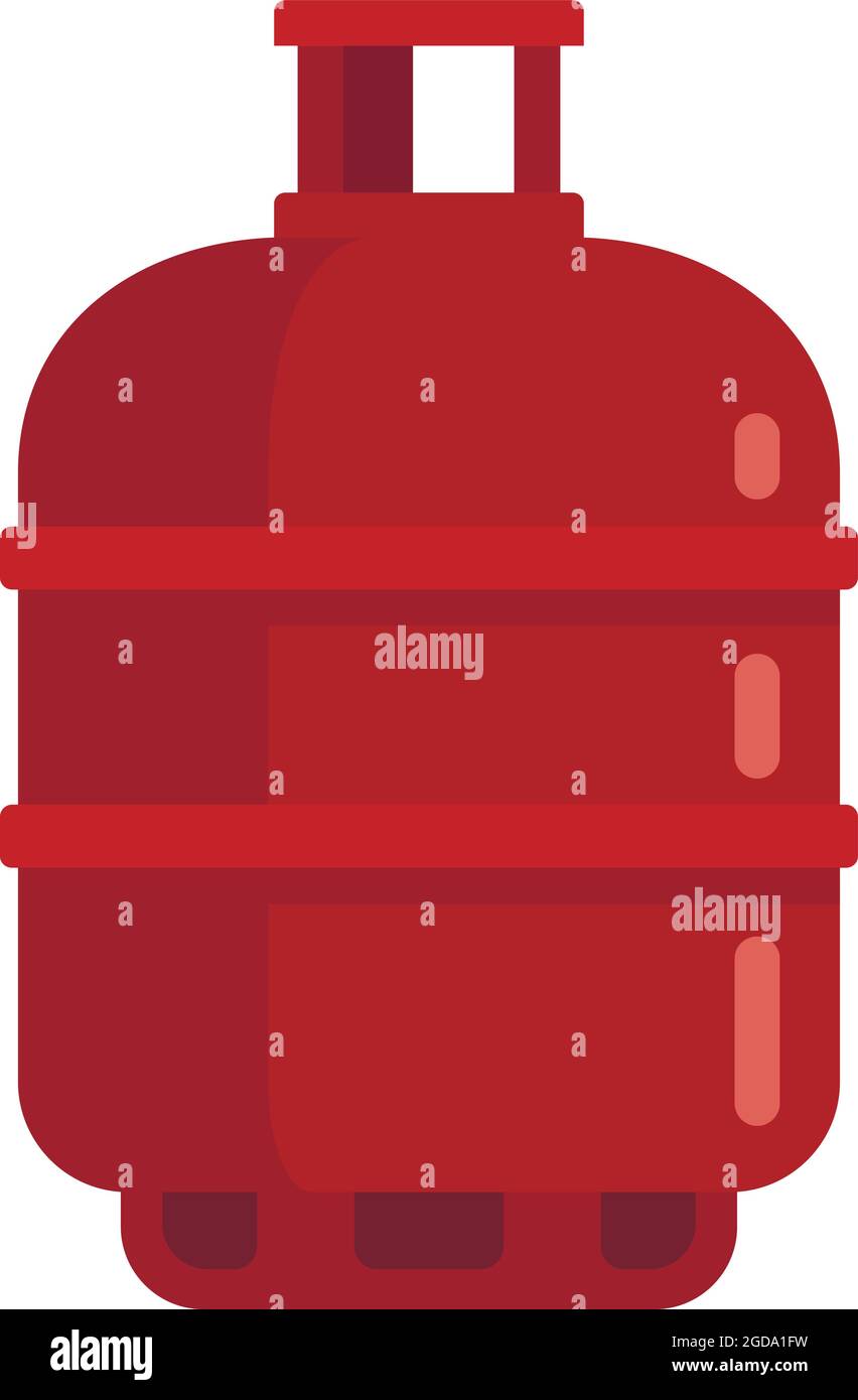 Gas cylinder butane icon. Flat illustration of gas cylinder butane ...