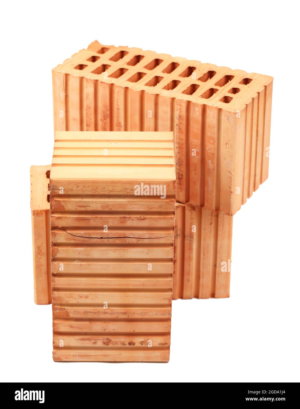 New bricks, isolated on white Stock Photo - Alamy