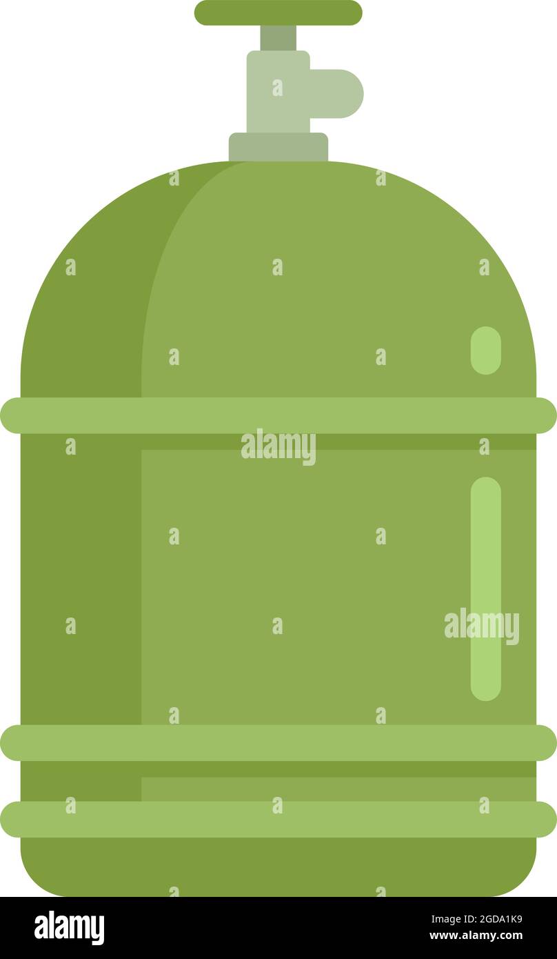 Gas cylinder filling icon. Flat illustration of gas cylinder filling ...