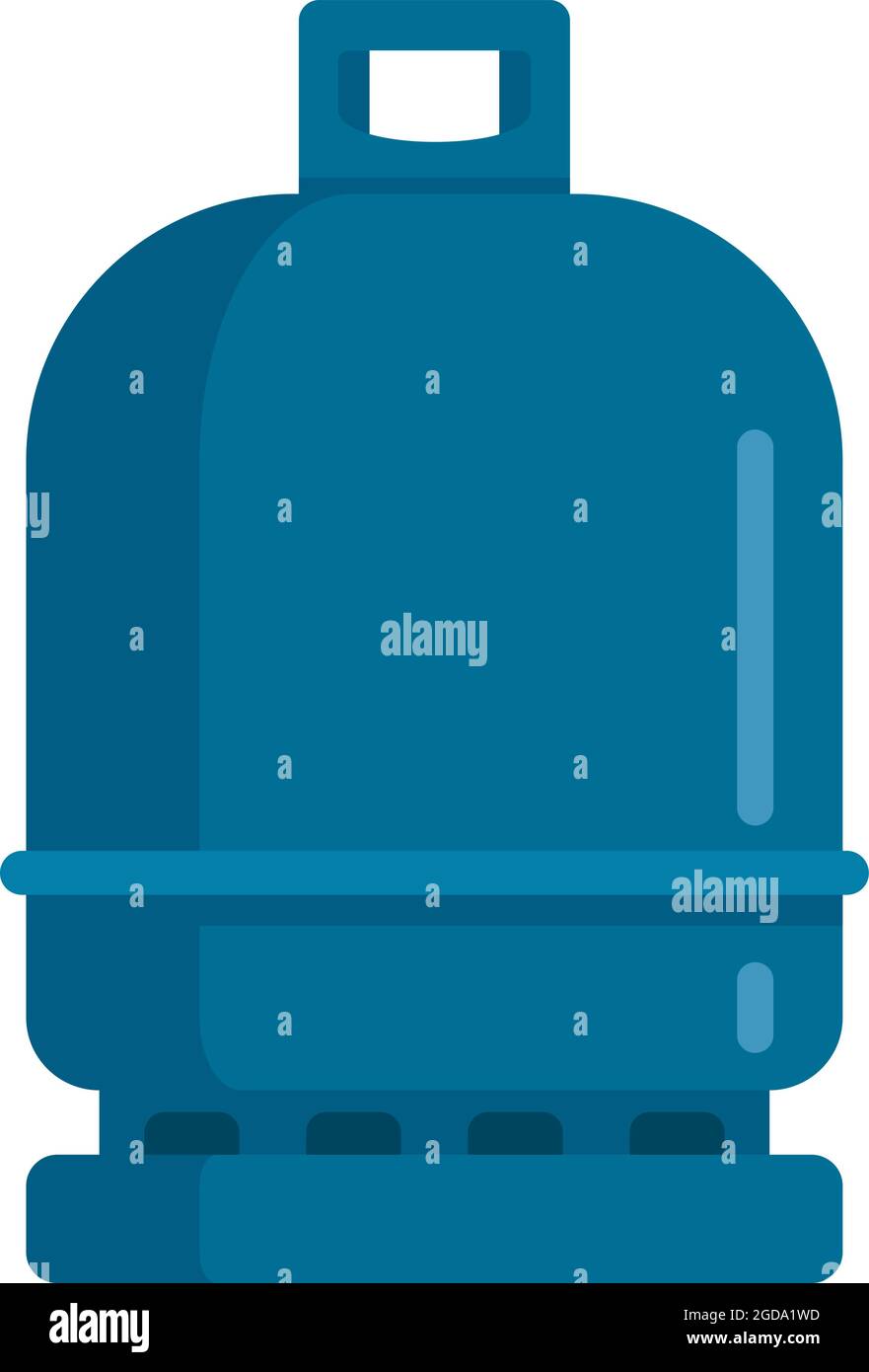 Gas cylinder compressed icon. Flat illustration of gas cylinder ...