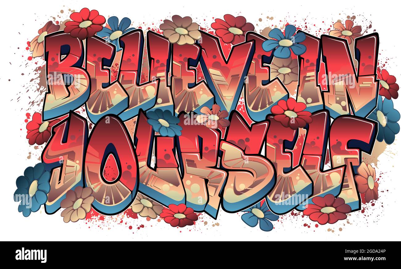 Love yourself graffiti hi-res stock photography and images - Alamy