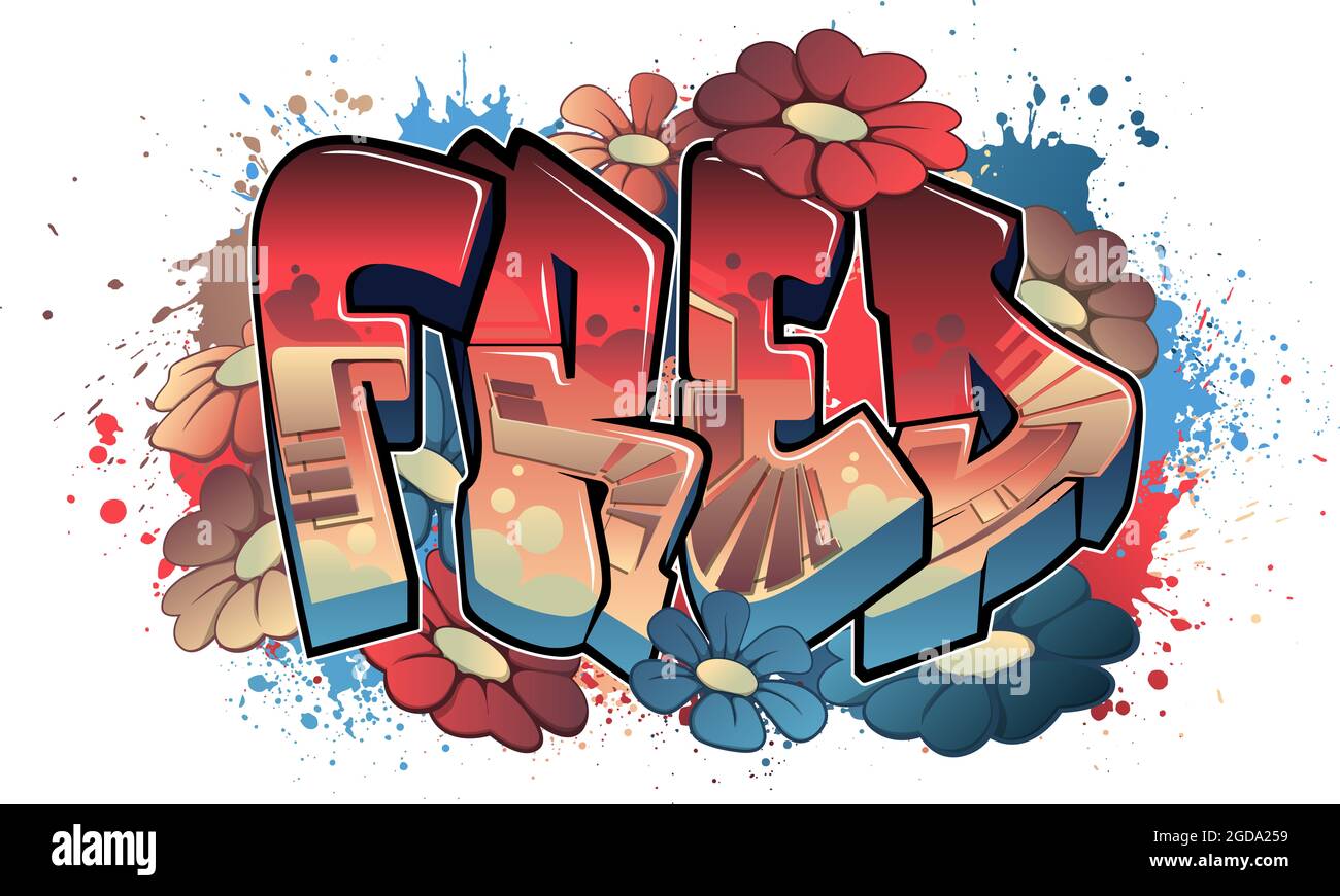 Graffiti styled Name Design - Fred Cool legible graffiti art Stock ...
