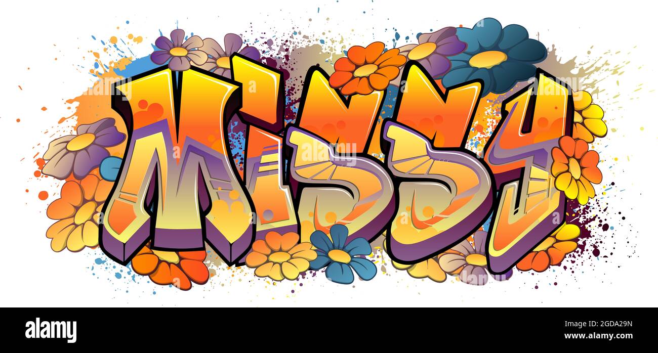 Graffiti styled Name Design - Missy Cool legible graffiti art Stock ...