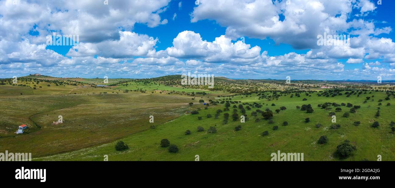 Aerial view of a countryside landscape Stock Photo - Alamy
