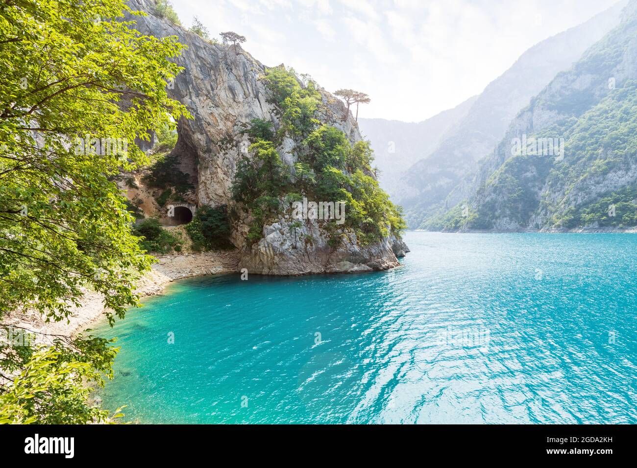 National park Lake Piva in Montenegro in the morning Stock Photo - Alamy