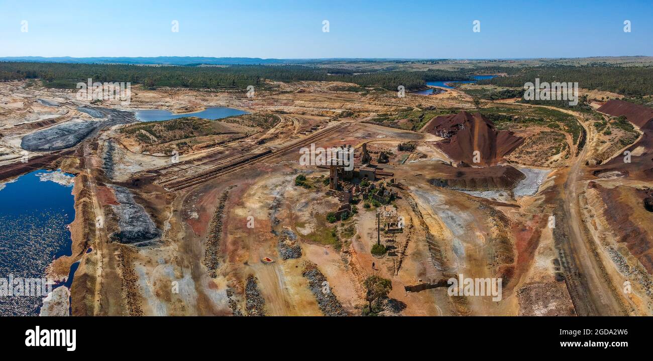 Aerial view from an old copper mine Stock Photo - Alamy