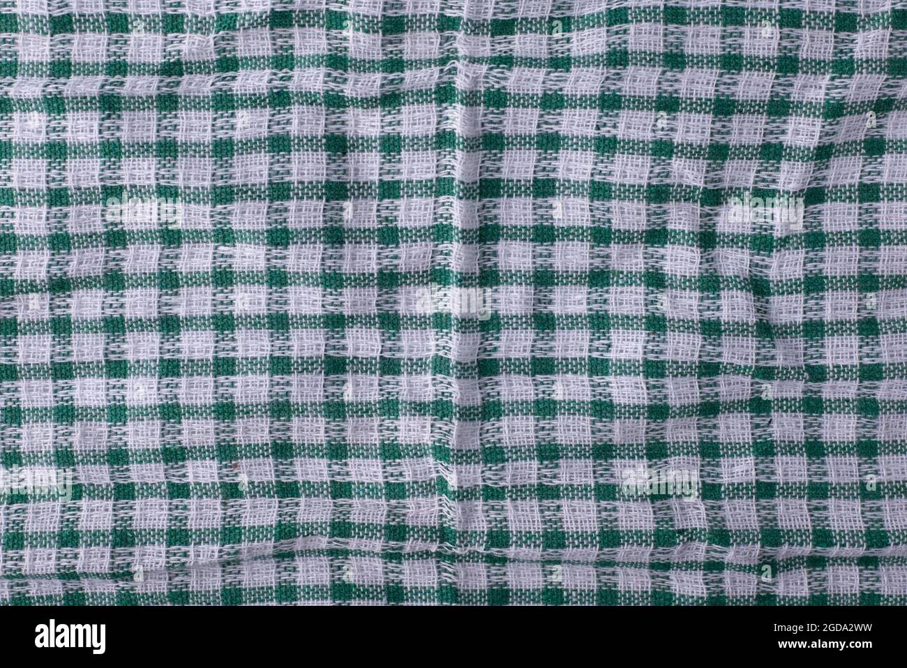 Checkered fabric closeup - series - green. Good for background Stock ...