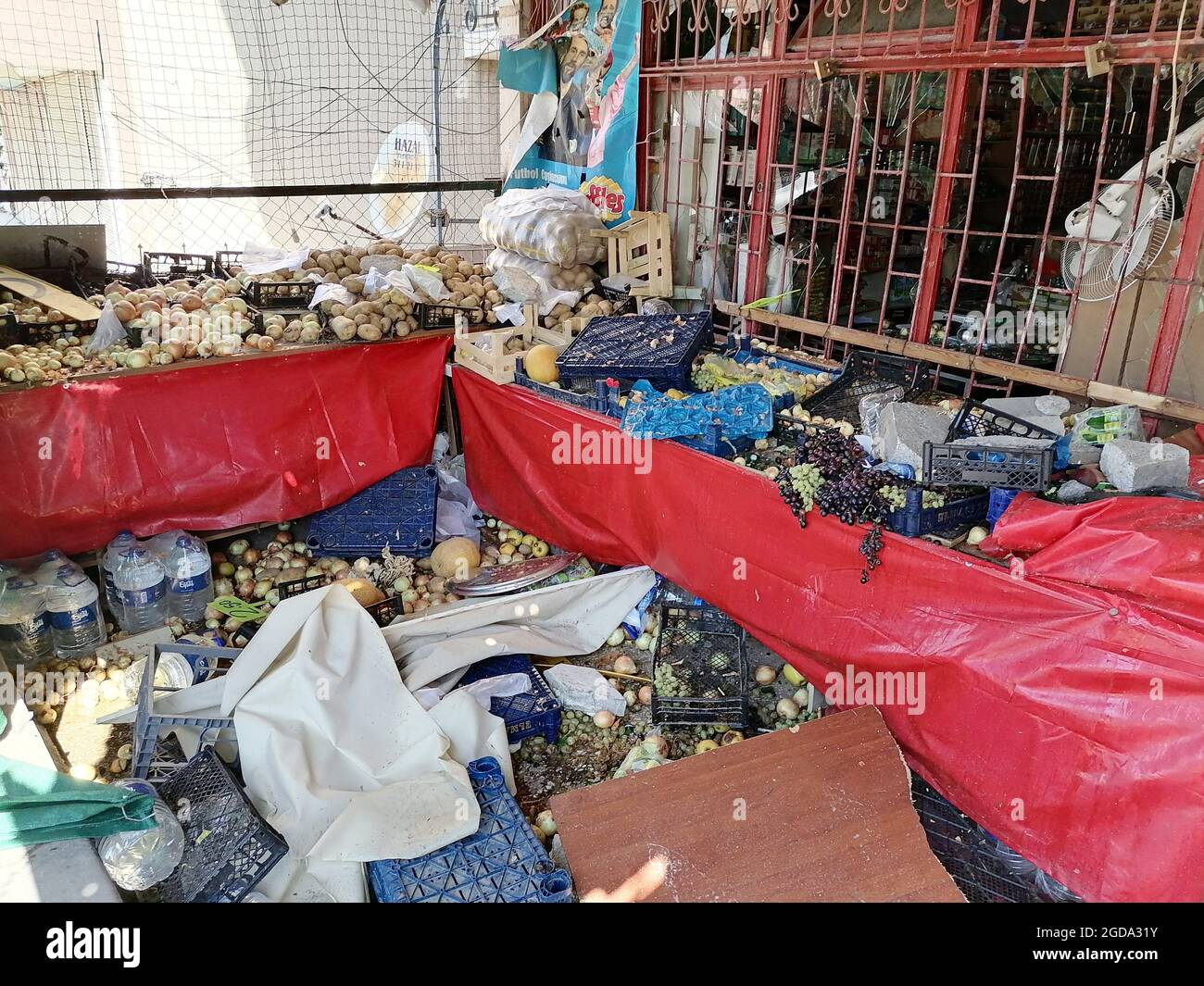 Dozens of angry Turkish people smashed up shops and cars believed to ...