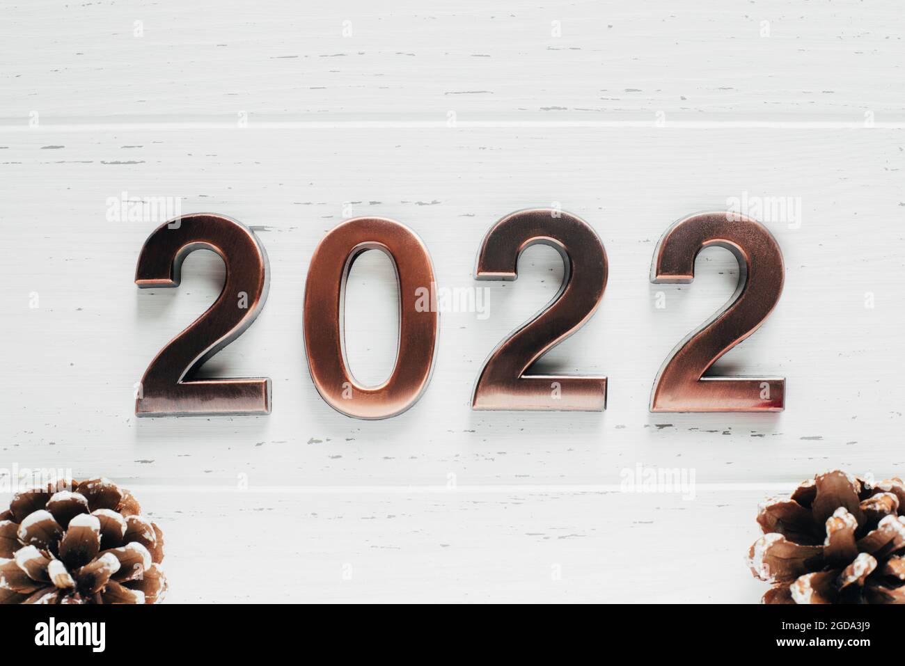 Metal numbers 2022 on a white background Stock Photo - Alamy