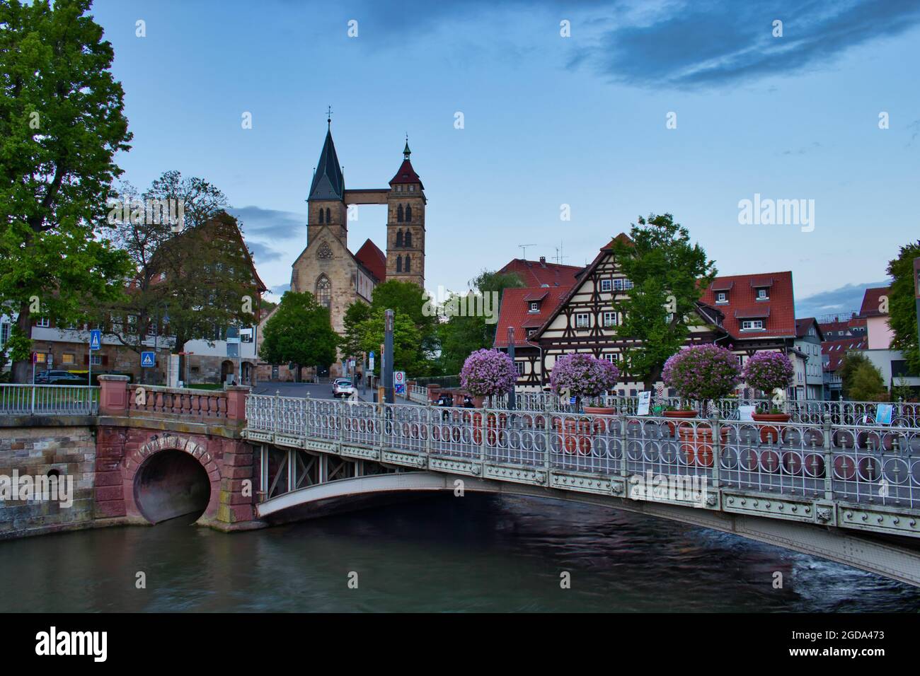 Scenic view of the Esslingen am Neckar city in southern Germany Stock ...