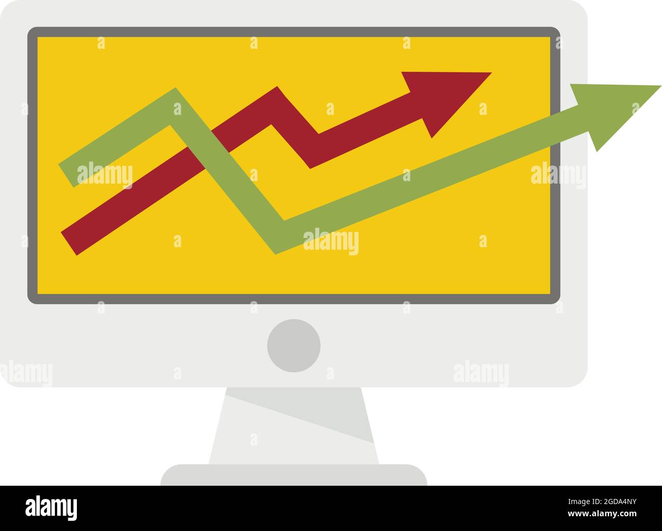 Trade war graph icon. Flat illustration of trade war graph vector icon ...