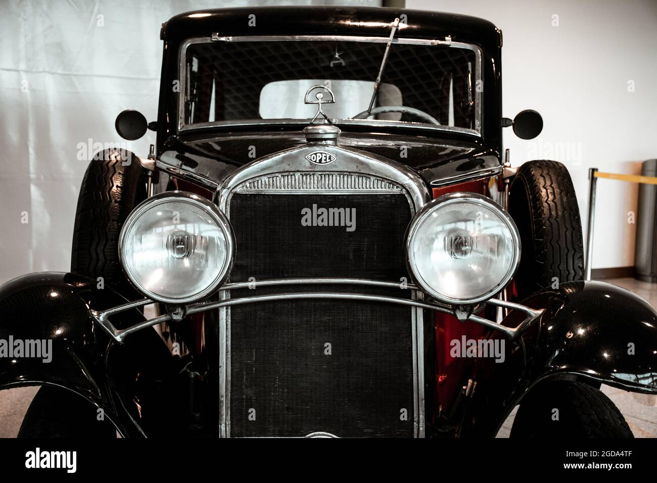 4 June 2019, Moscow, Russia: front view of german car Opel Model 1,2L ...