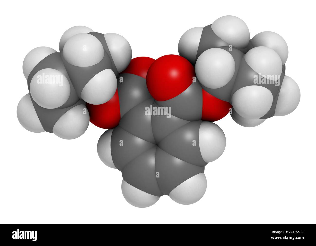 Dicyclohexyl phthalate (DCP) plasticizer molecule. 3D rendering Stock ...