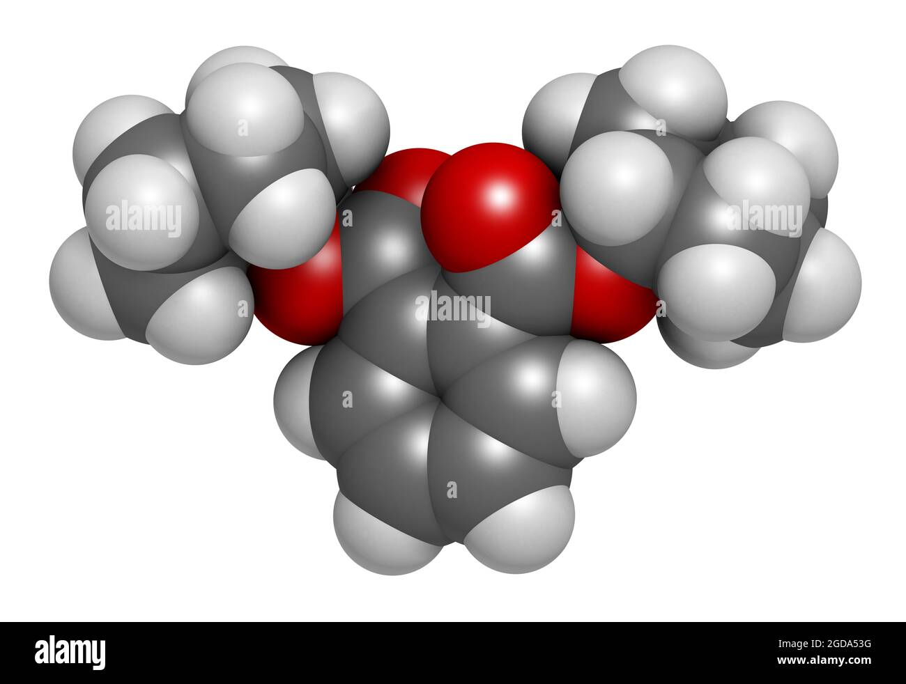 Dicyclohexyl phthalate (DCP) plasticizer molecule. 3D rendering Stock ...