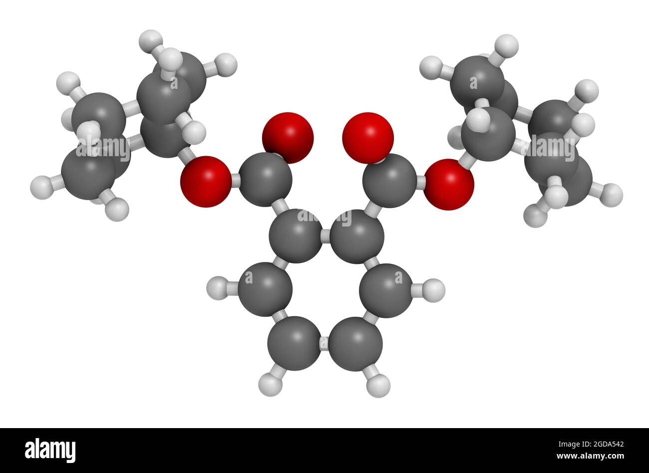 Dicyclohexyl phthalate (DCP) plasticizer molecule. 3D rendering Stock ...
