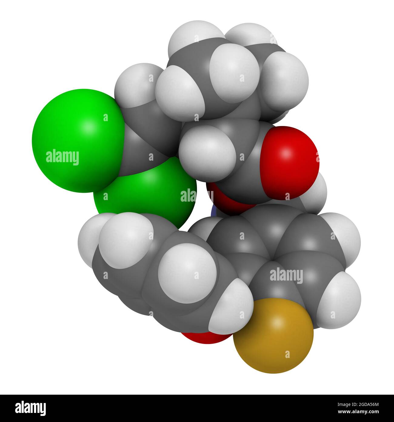 Cyfluthrin insecticide molecule. 3D rendering Stock Photo - Alamy