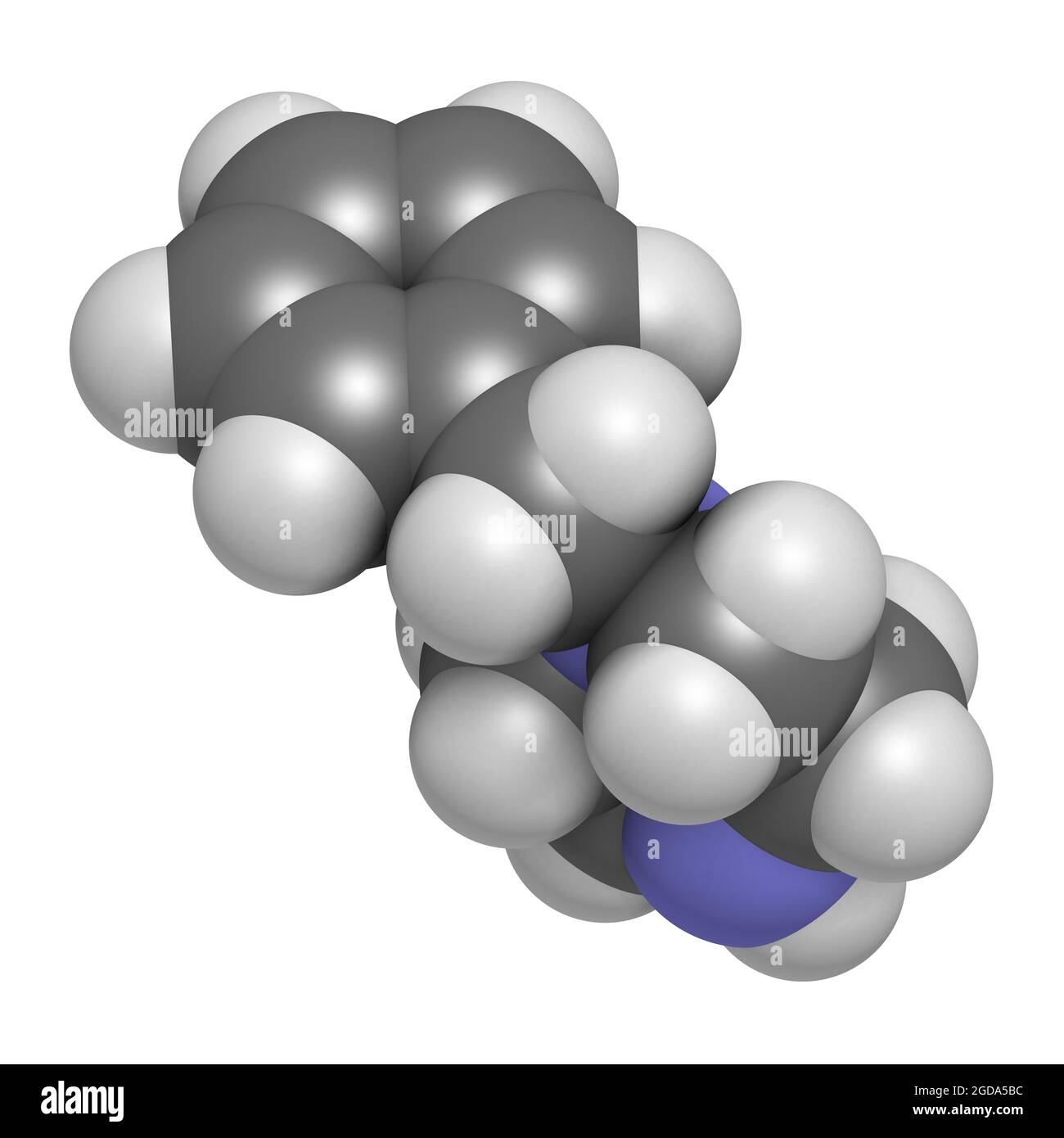 Benzylpiperazine (BZP) recreational drug molecule. 3D rendering Stock ...