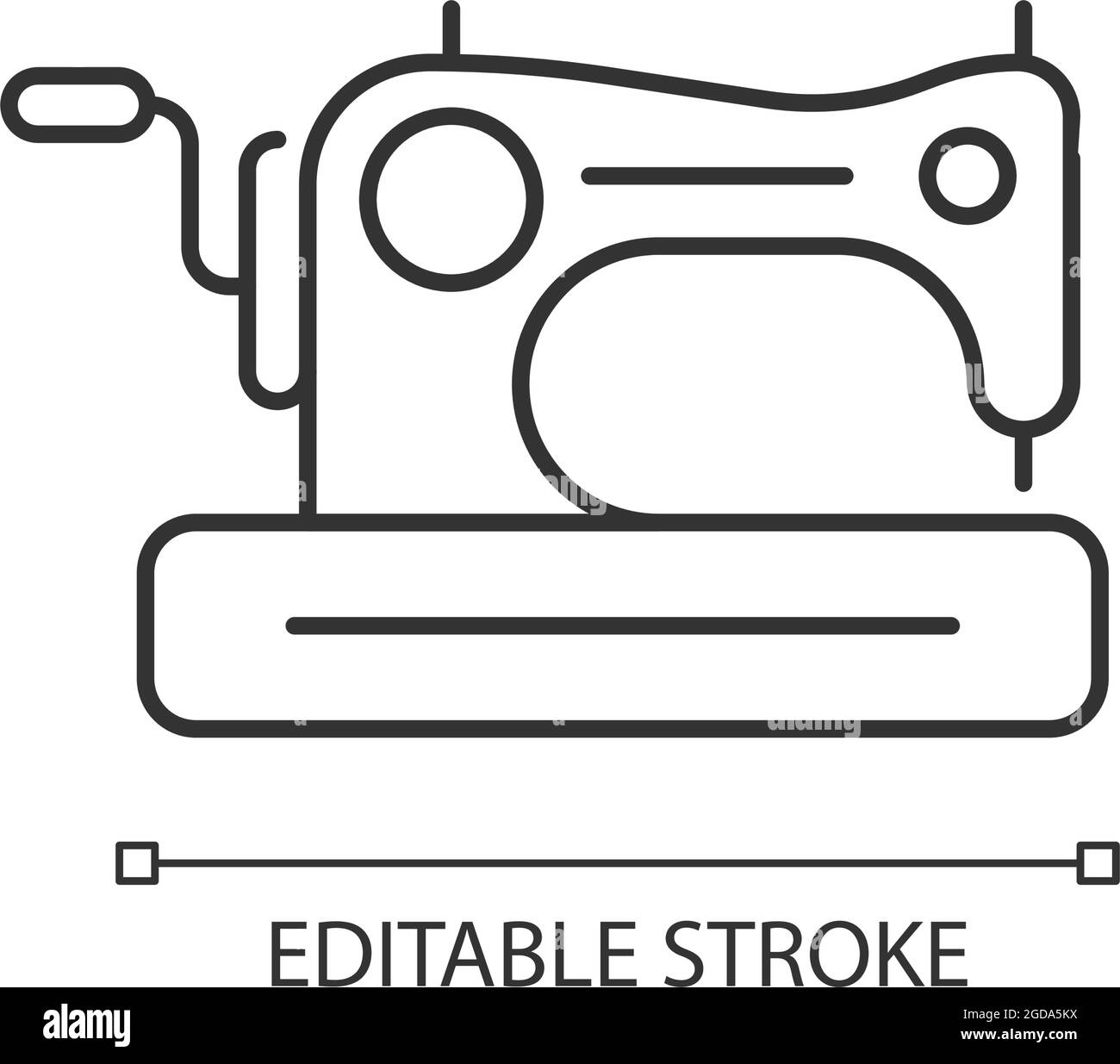 Antique sewing machine linear icon Stock Vector Image & Art - Alamy