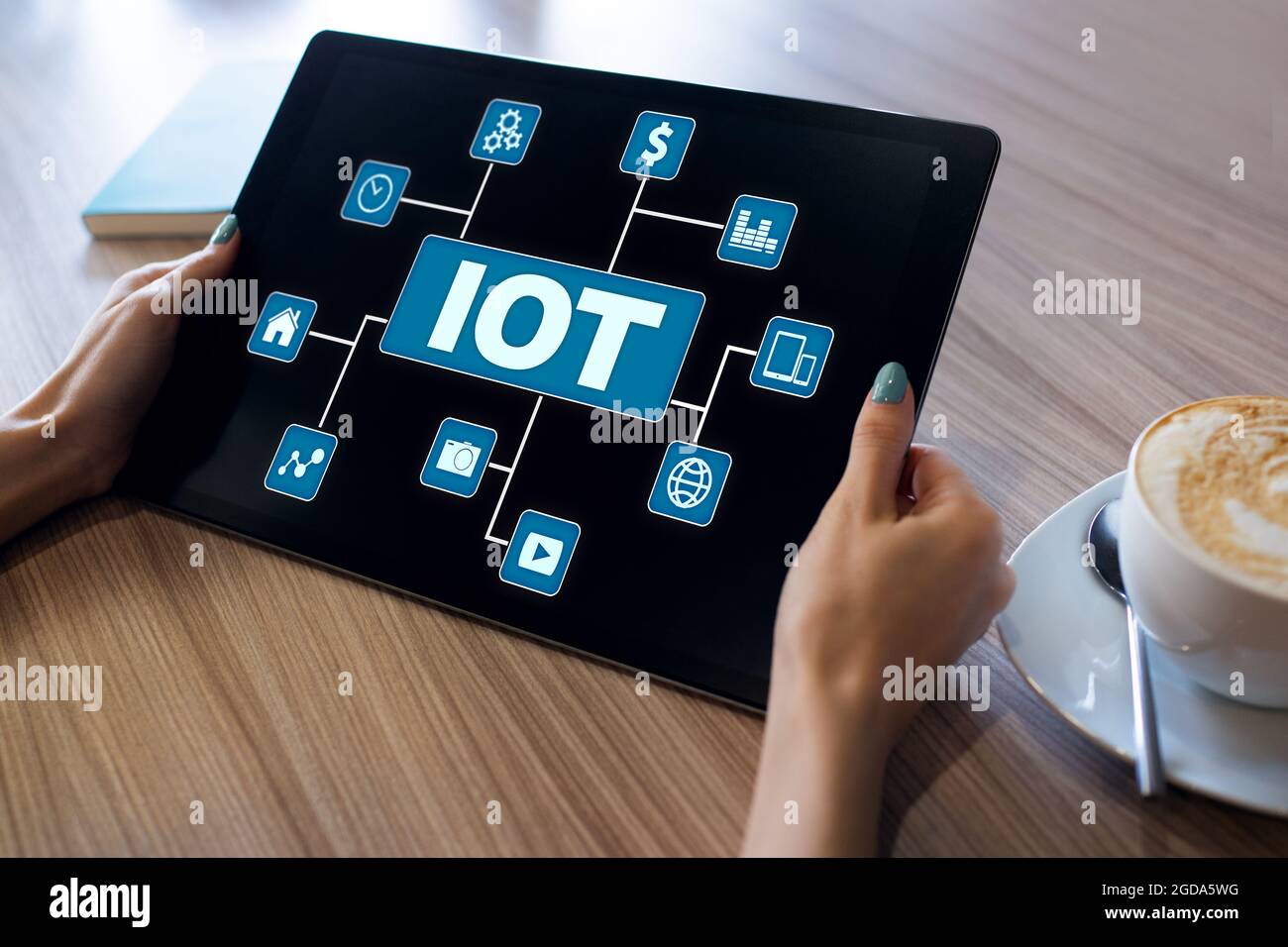 IOT - Internet of things technology concept on screen Stock Photo - Alamy