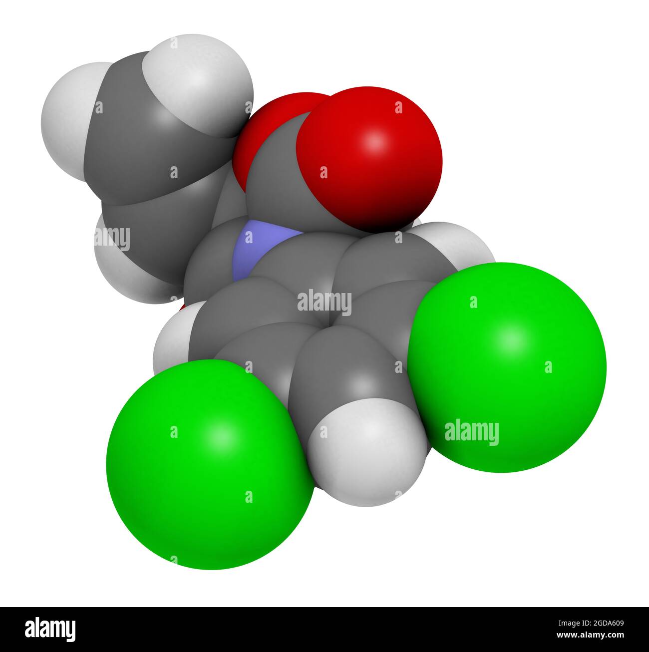 Vinclozolin fungicide molecule. 3D rendering Stock Photo - Alamy