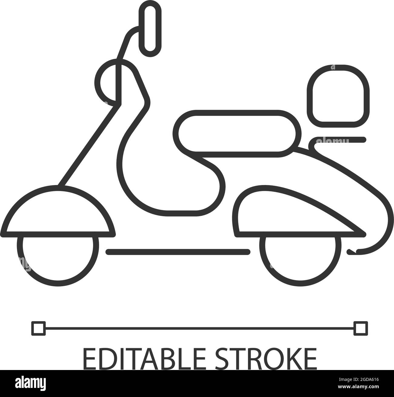 Vintage moped linear icon Stock Vector Image & Art - Alamy