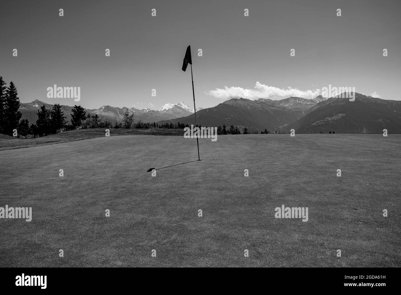 Golf Course Black And White