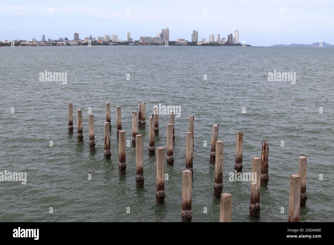 Construction girder of a platform made of steel concrte attached in the ...