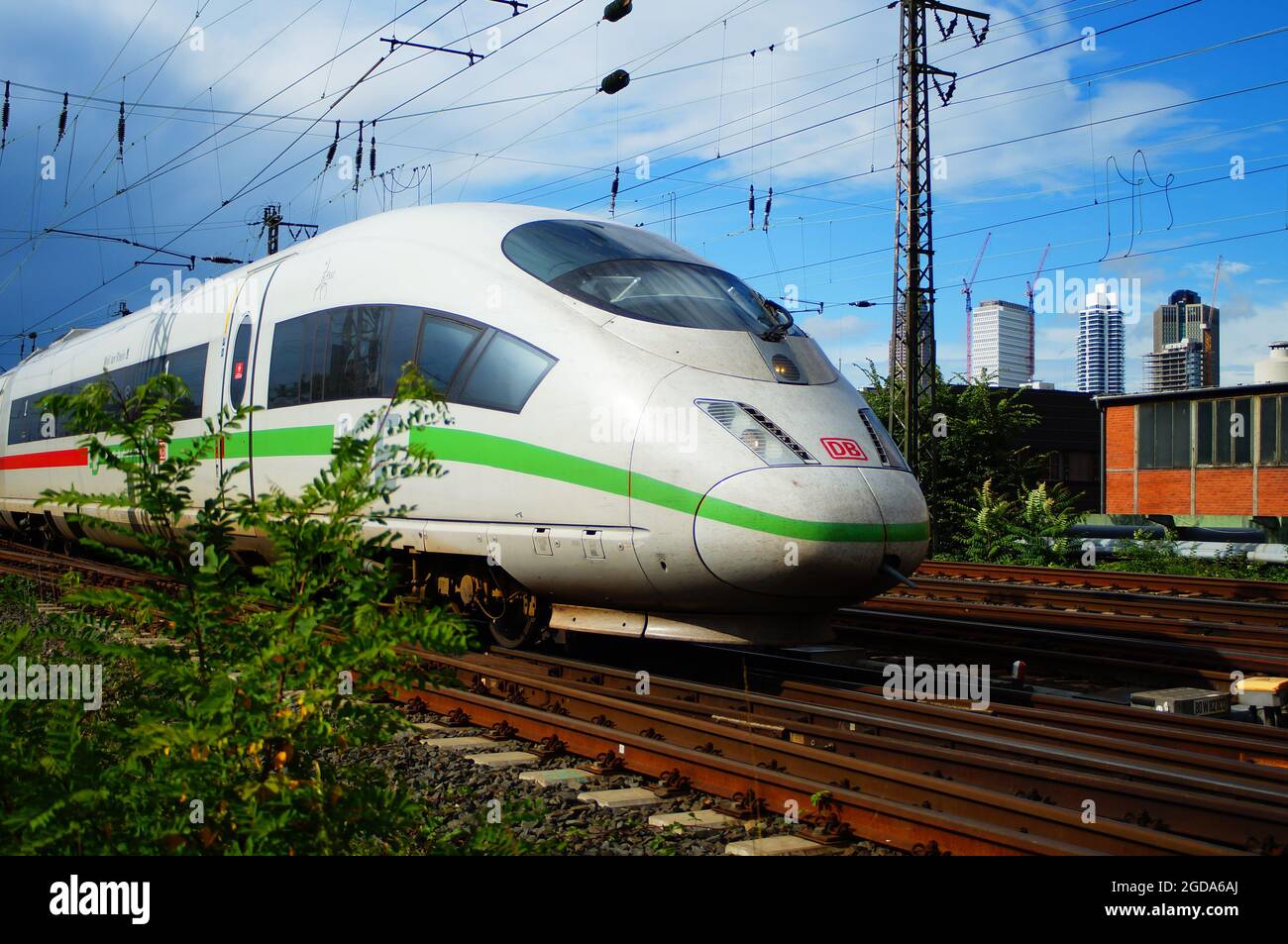 FRANKFURT, GERMANY - Aug 08, 2021: A Deutsche Bahn ICE3 high-speed ...