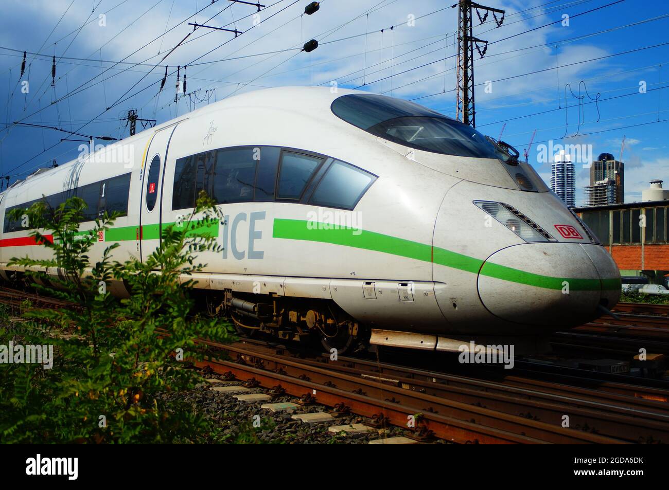 FRANKFURT, GERMANY - Aug 08, 2021: A Deutsche Bahn ICE3 high-speed ...