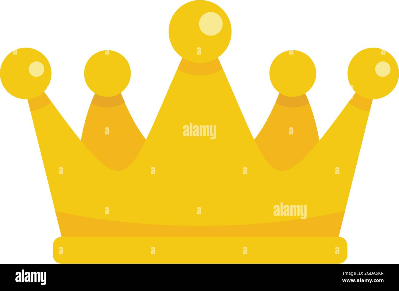 Gold crown reputation icon. Flat illustration of gold crown reputation ...