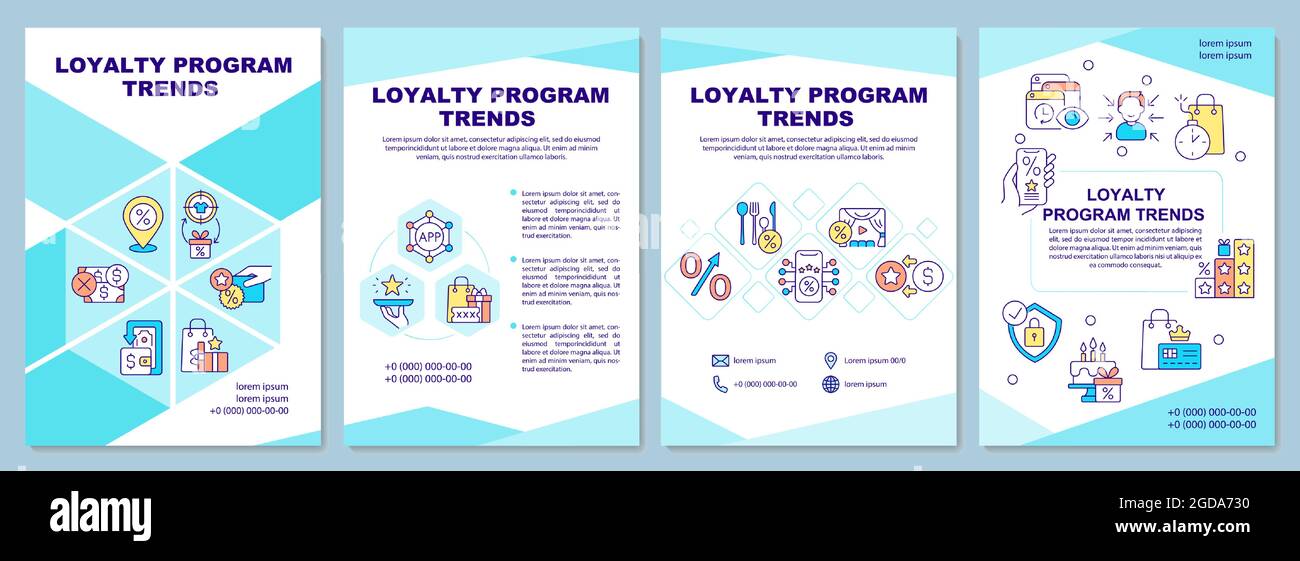 Loyalty program trends brochure template Stock Vector Image & Art - Alamy