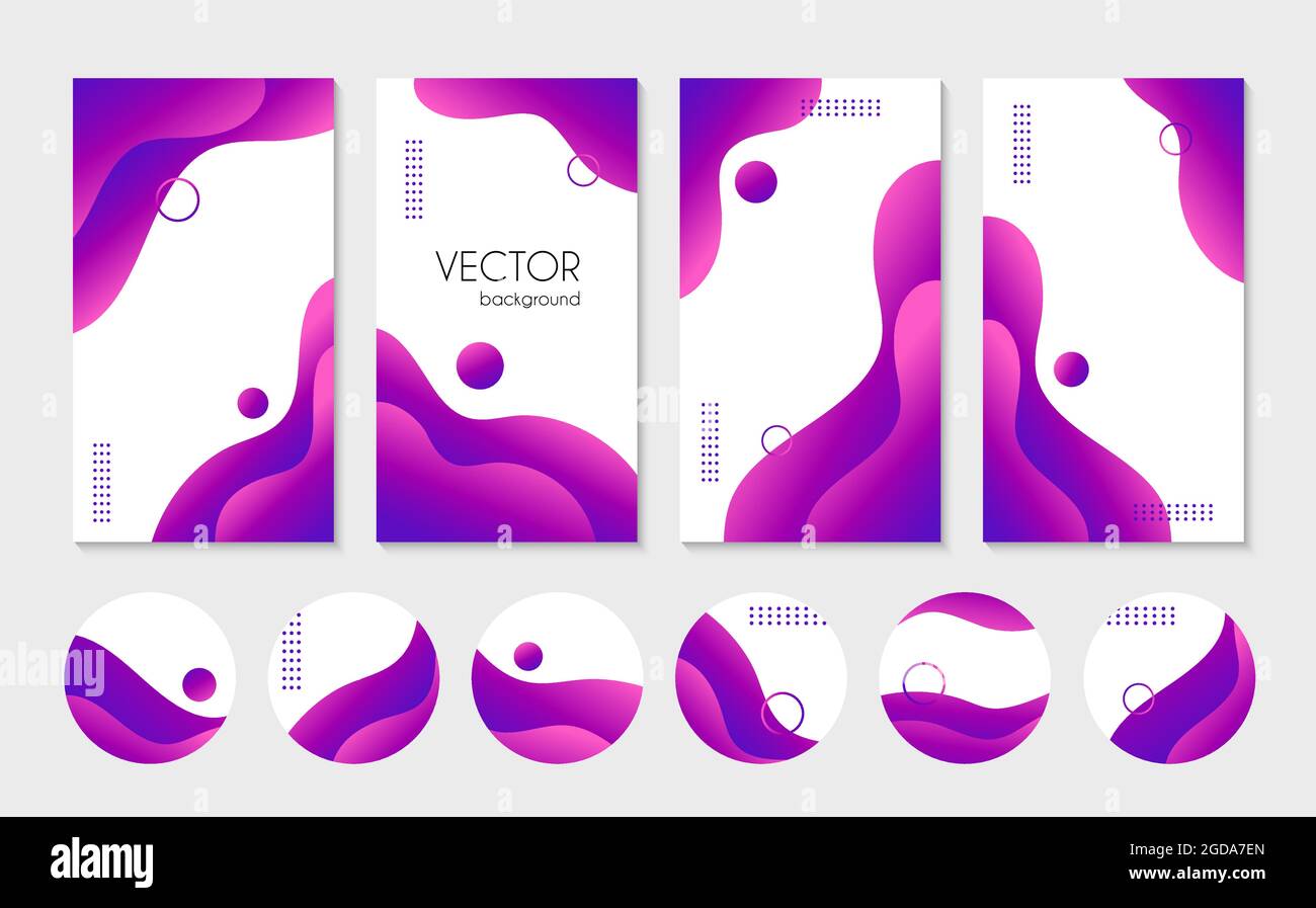 Abstract liquid purple stories templates and highlight cover icons for ...