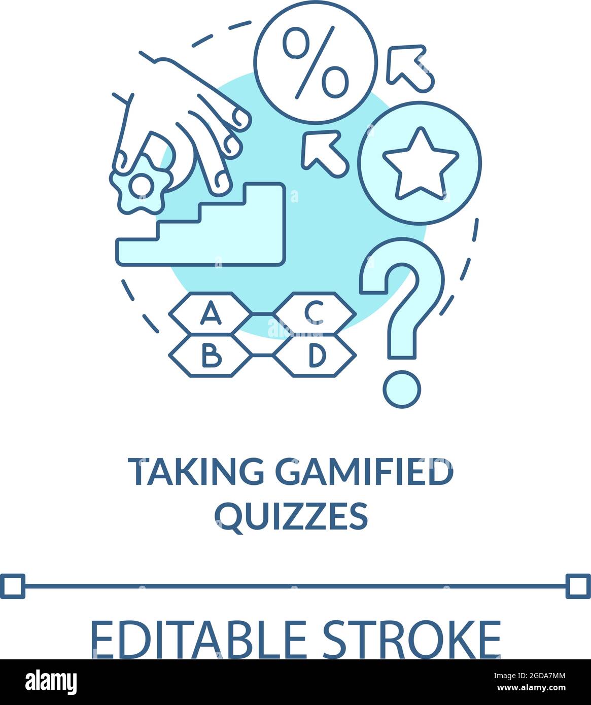 Quiz Related Concept Vector Illustration Stock Vector