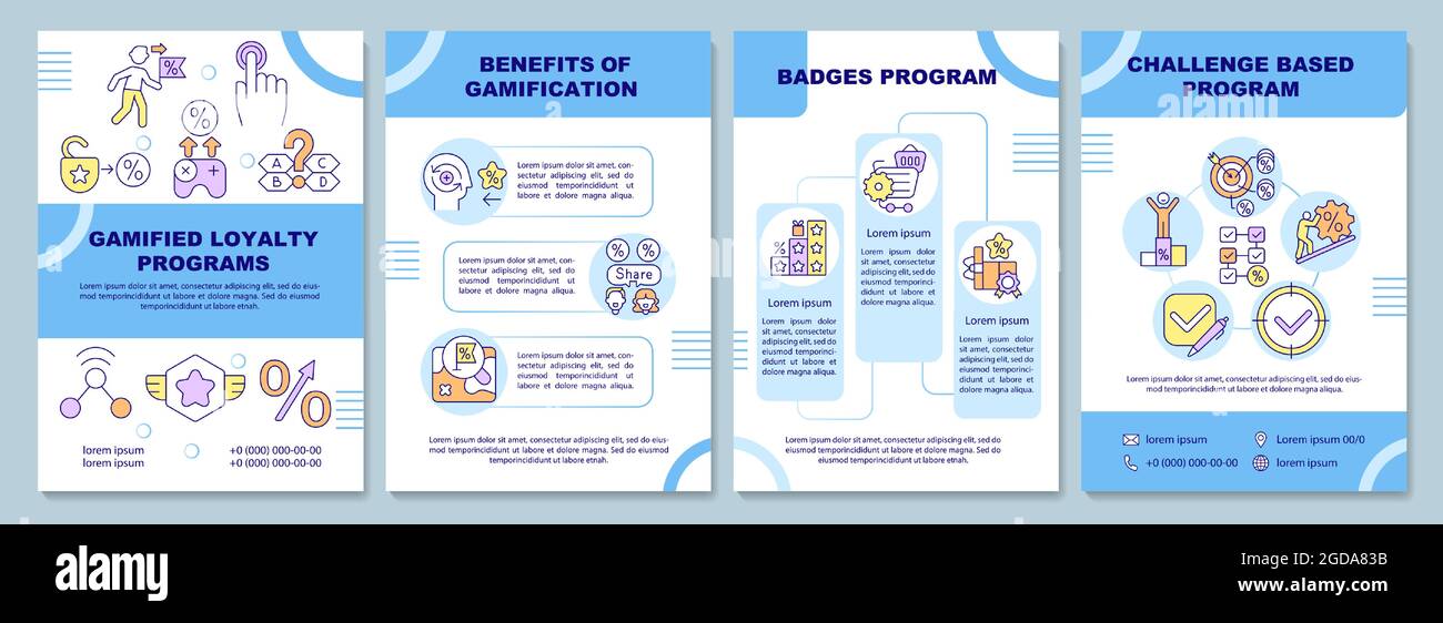 Gamified loyalty programs brochure template Stock Vector Image & Art ...