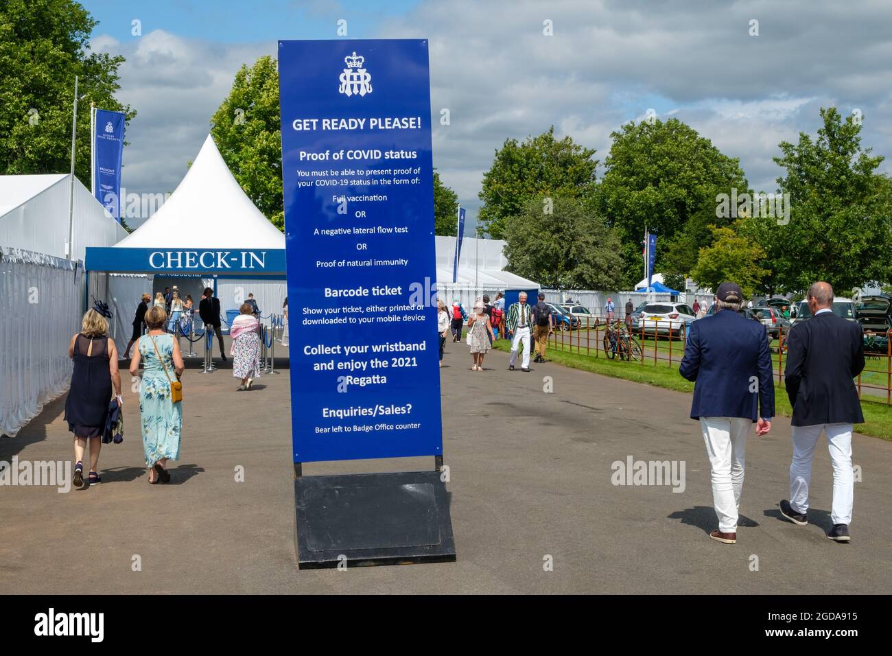 Special signs at the 2021 Henley Royal Regatta list requirements for ...