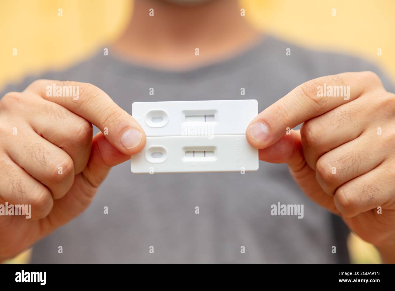 Positive rapid antigen detection test hi-res stock photography and ...