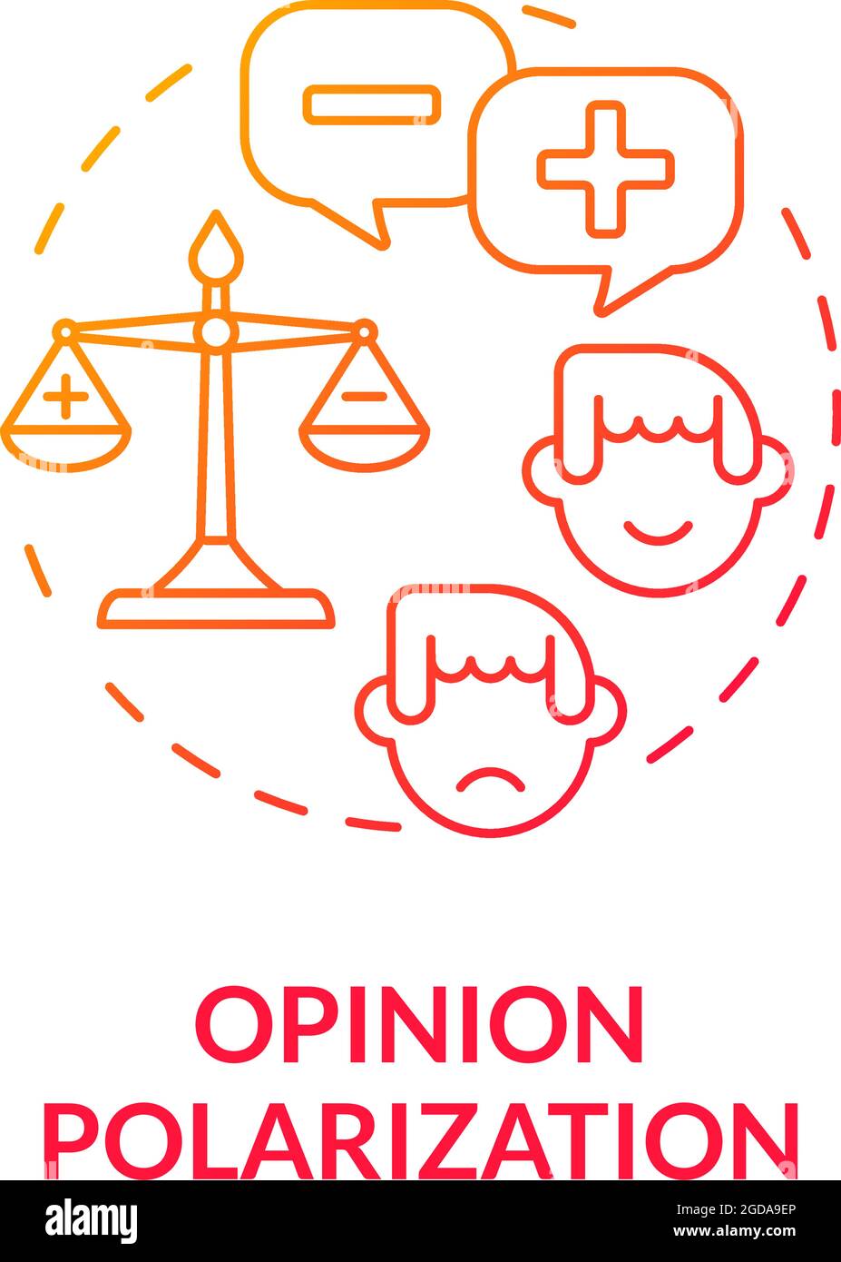 Opinion polarization gradient concept icon Stock Vector Image & Art - Alamy
