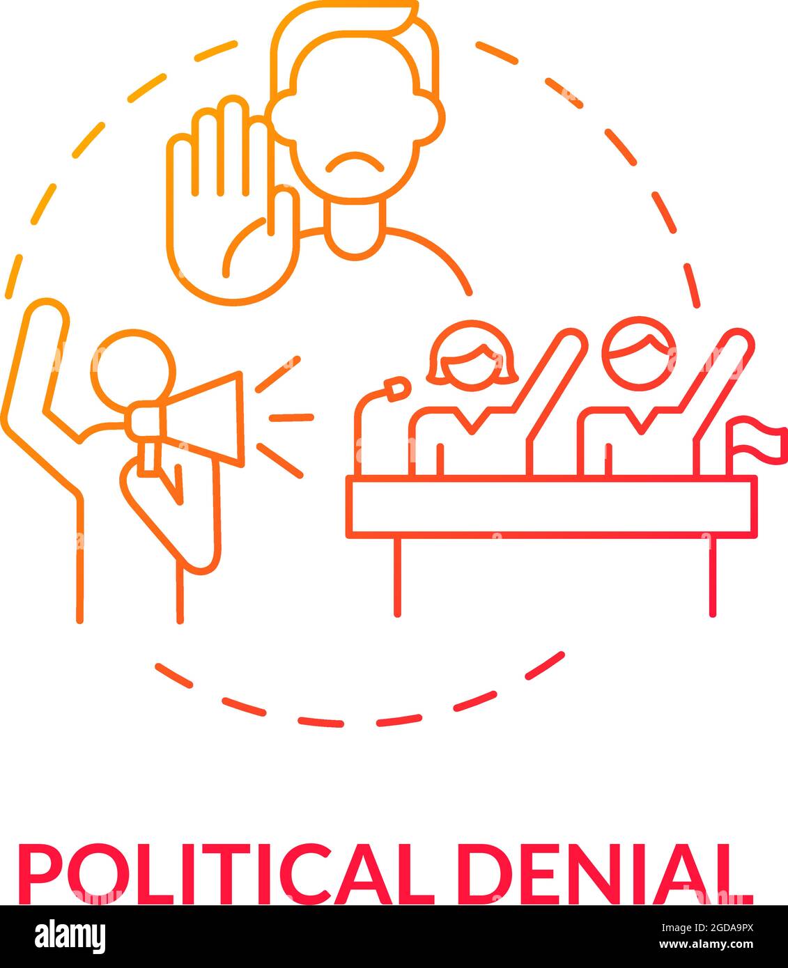 Political denial gradient concept icon Stock Vector Image & Art - Alamy