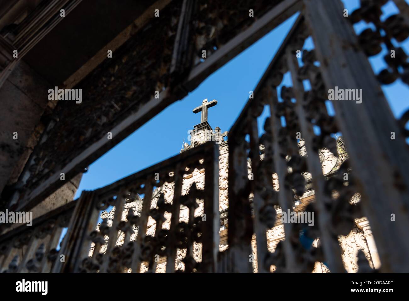 Salvador, Bahia, Brazil - July 18, 2021: Top of a church showing the ...